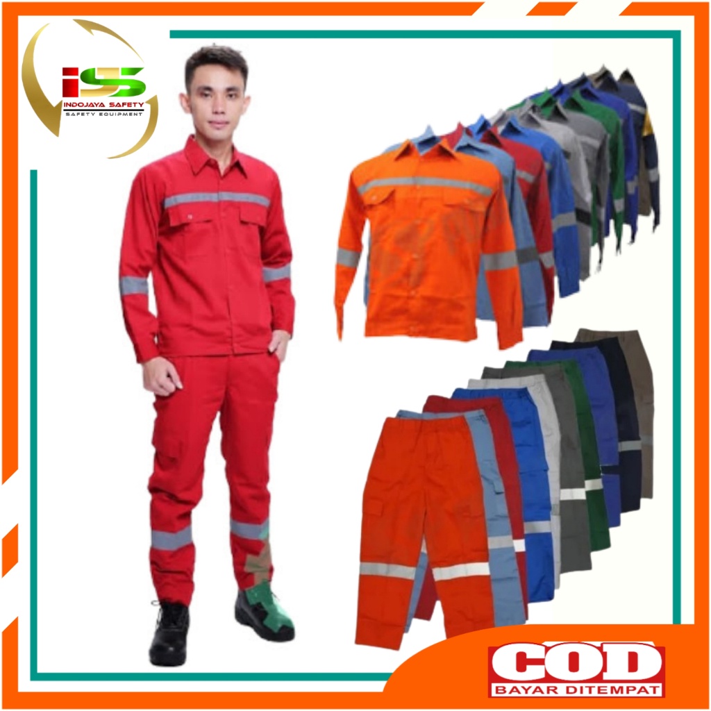 Jual Wearpack Safety Setelan Baju Dan Celana Kerja Proyek Lengan ...