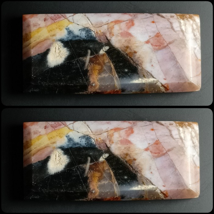 Jual Natural Batu Akik Jasper Ati Sapi Motif Gambar Marmer Laut Pink ...