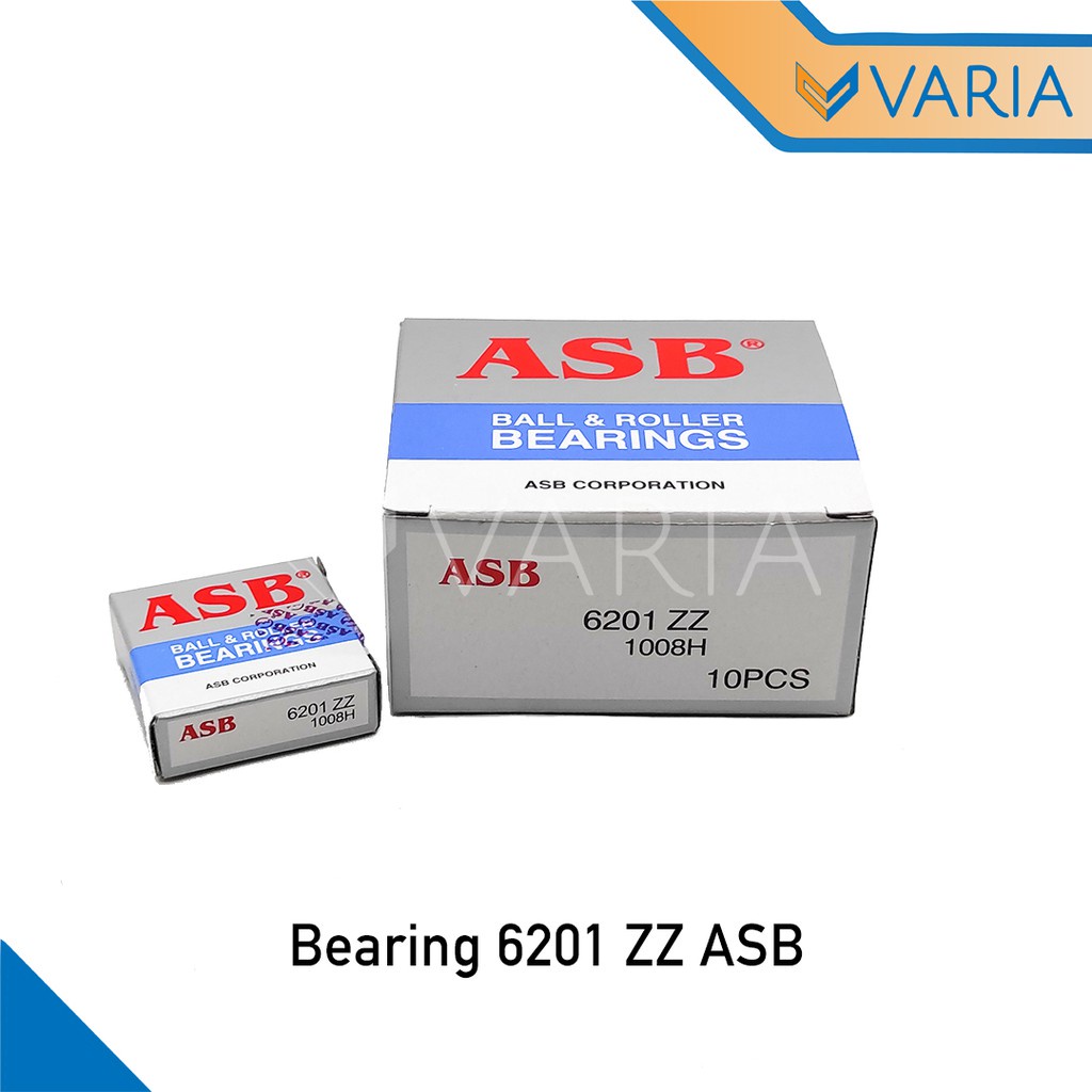 Jual Bearing / Laher Roda Motor 6201 ZZ Tutup Plat Besi Double ASB ...