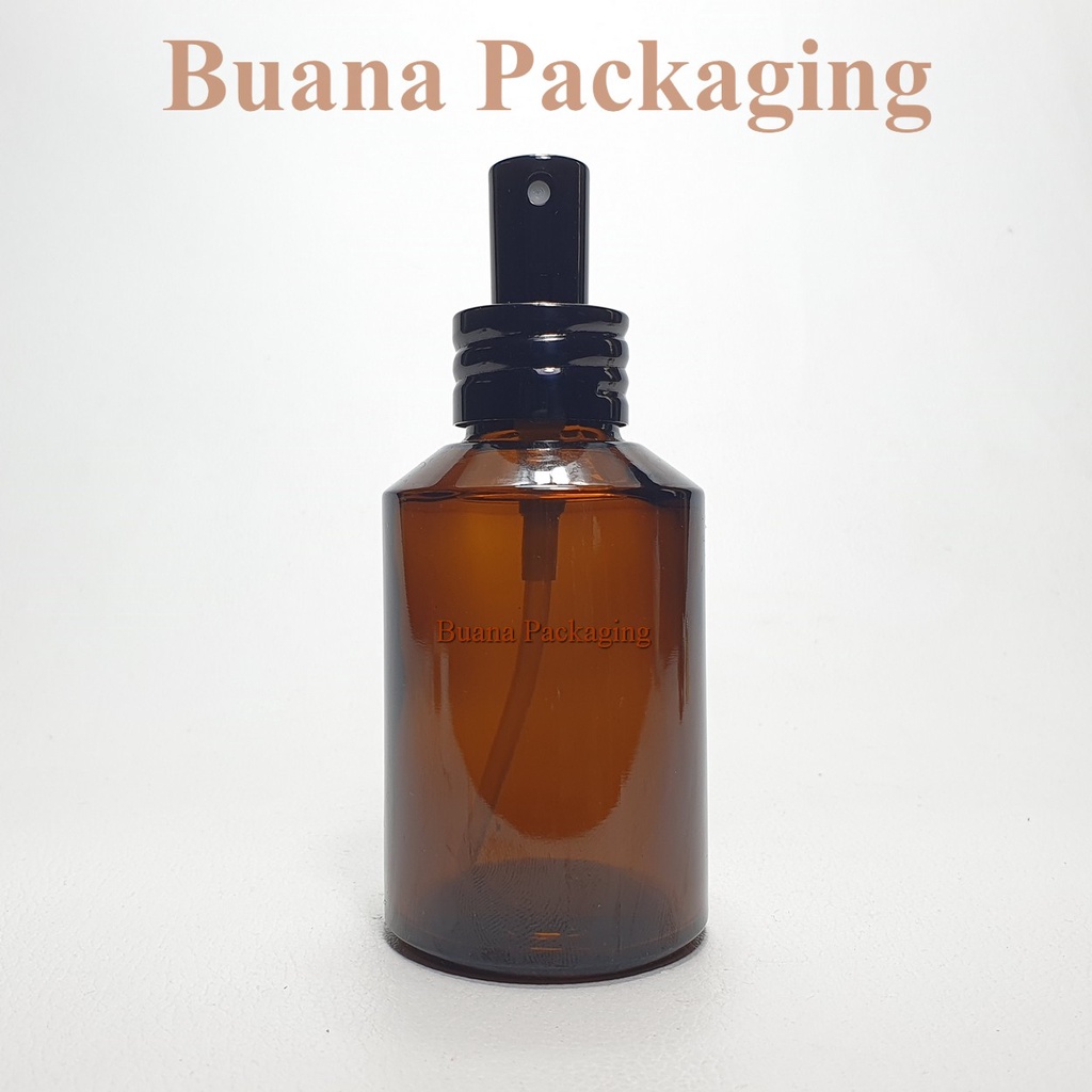 Jual Botol Kaca GD 100 Ml Amber Original Tutup Spray Aluminium Spiral ...