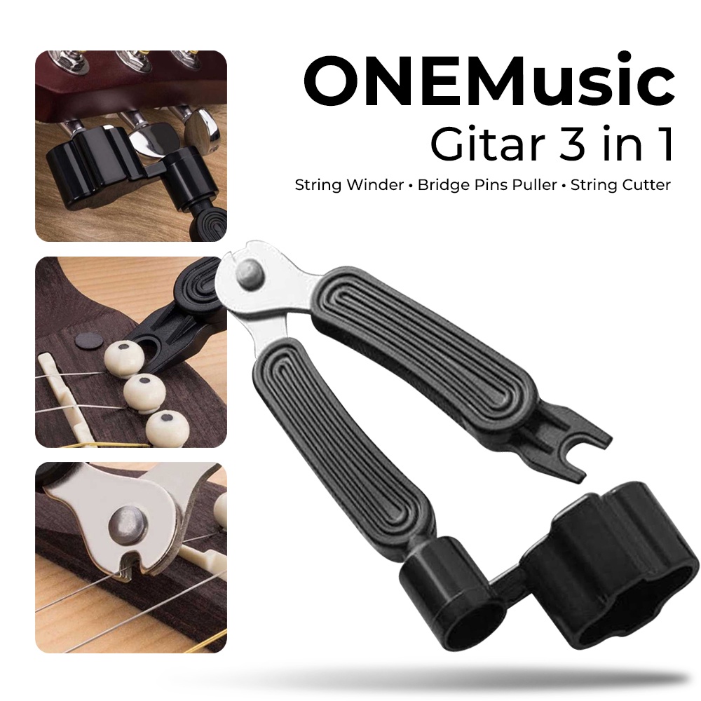 Jual ONEMusic Gitar 3 in 1 String Winder Bridge Pins Puller String ...