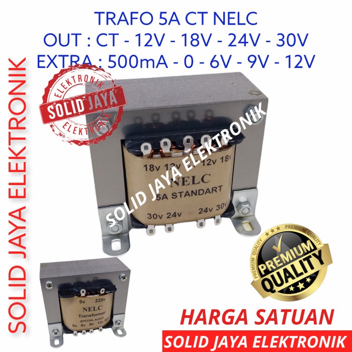 Jual TRAVO TRAFO 5A CT 12V 18V 24V 30V STANDART NELC 5 A AMPER EXTRA 500MA -RZ15 | Shopee Indonesia