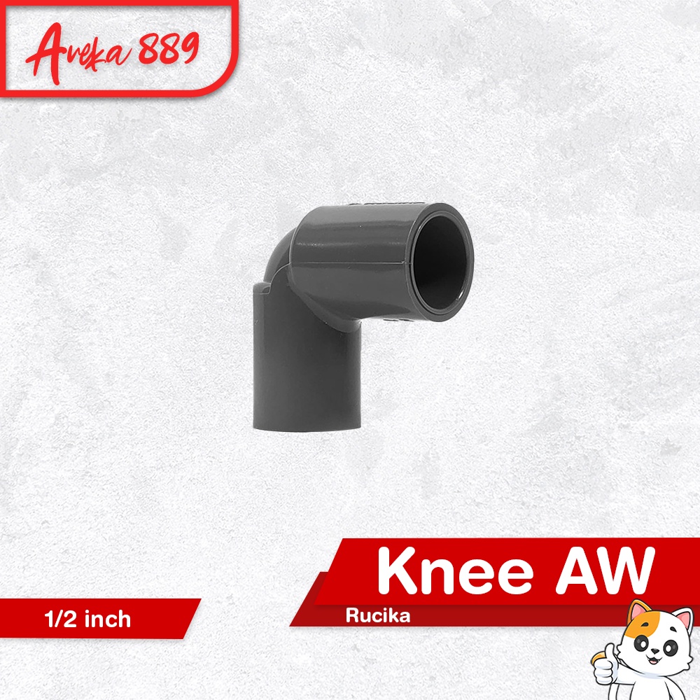 Jual KNEE AW 1/2“ FITTING PIPA PVC MERK RUCIKA KNIE | ELBOW | KENI | L Paralon | Shopee Indonesia
