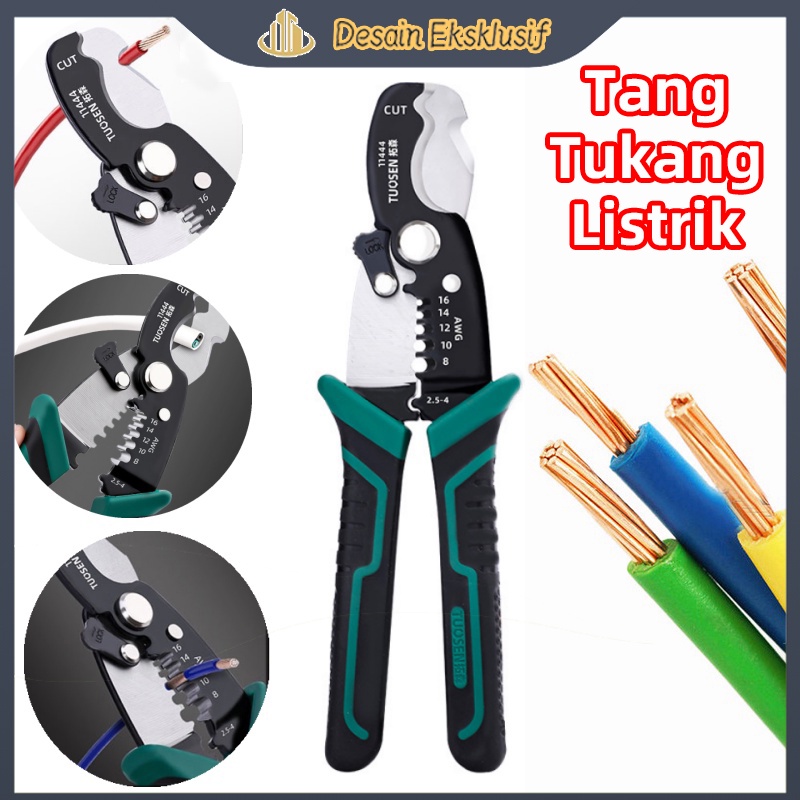 Jual Tang Tukang Listrik Multifungsi / Tang Dekrustasi / Kabel Pengupas ...