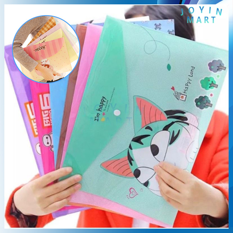 Jual Map Plastik A4 Karakter Kartun Lucu Map File Lucu Map Kancing A4 ...