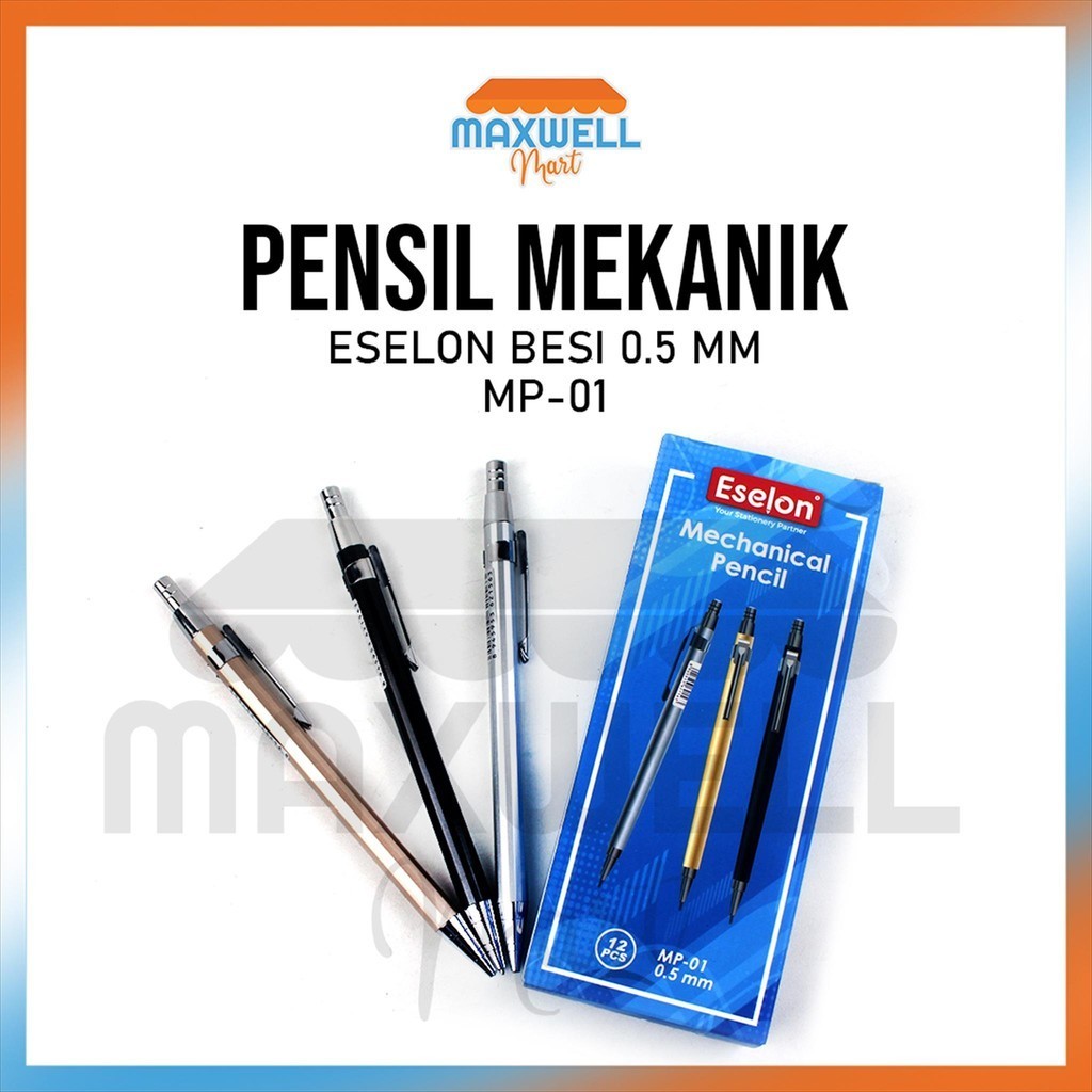 Jual MaxMart]1buah Pensil Mekanik 0.5 MM Besi Office / Pensil Mekanik 0 ...