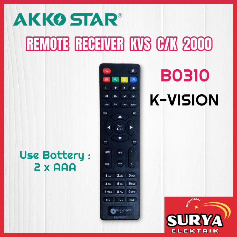 Jual Remote Receiver K-VISION Parabola AKKO STAR KVS C/K2000 - B0310 ...