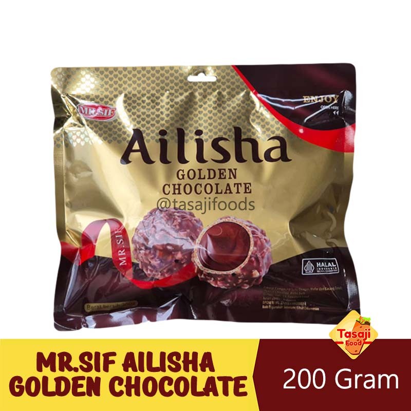Jual MR.SIF Ailisha Golden Chocolate 200 gr Chocolate Taste | Shopee ...