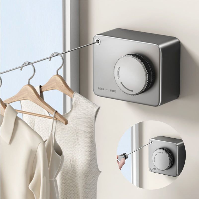 Jual Stainless Steel Retractable Clothesline,Portable Heavy Duty Indoor ...