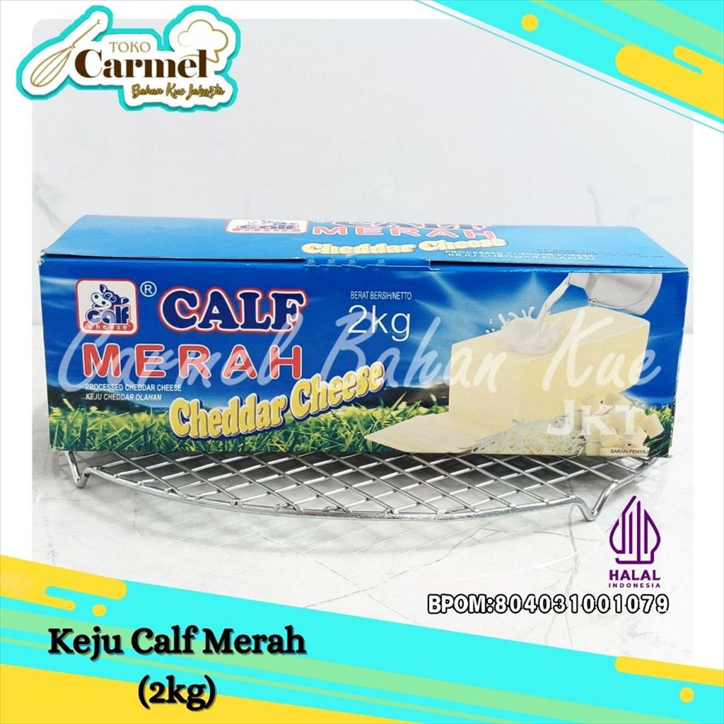 Jual Keju Calf Merah 2kg - Cheddar Cheese | Shopee Indonesia