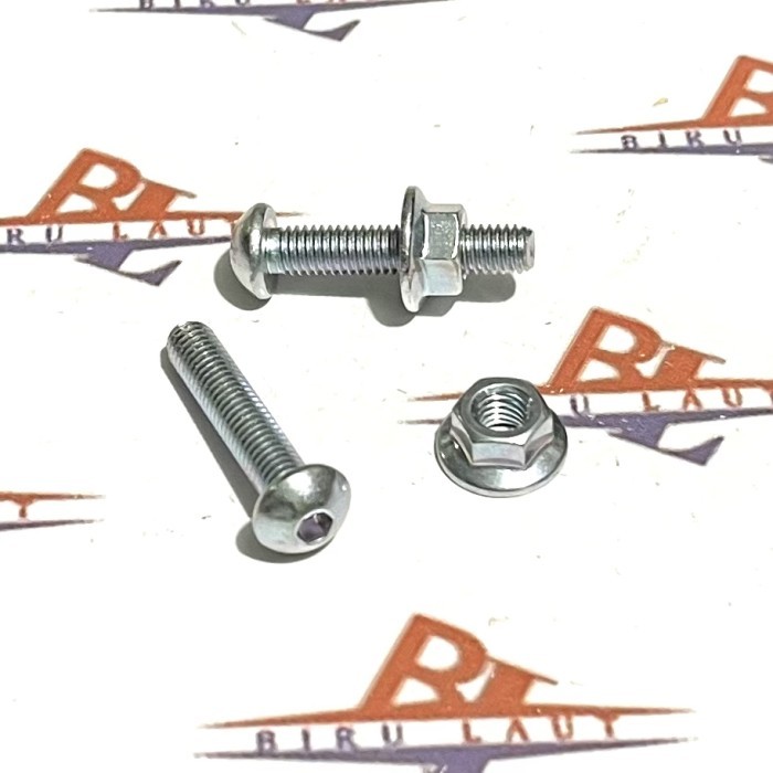 Jual (Paket isi 10 Set) Baut L Button M5x25 Kunci L3 Set Mur M5/ Baut ...