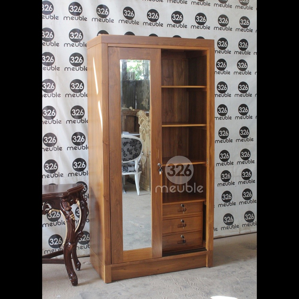 Jual Lemari Pakaian Minimalis Jati Mebel Jepara - Almari Pakaian 2 ...