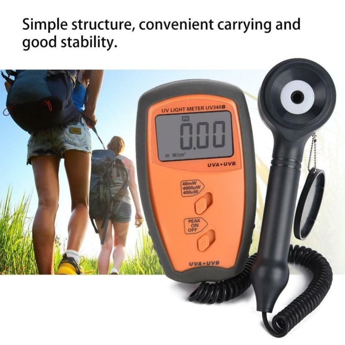 Jual UV Light Meter UV340B UVA UVB Ultraviolet UV A B Detector Tester ...