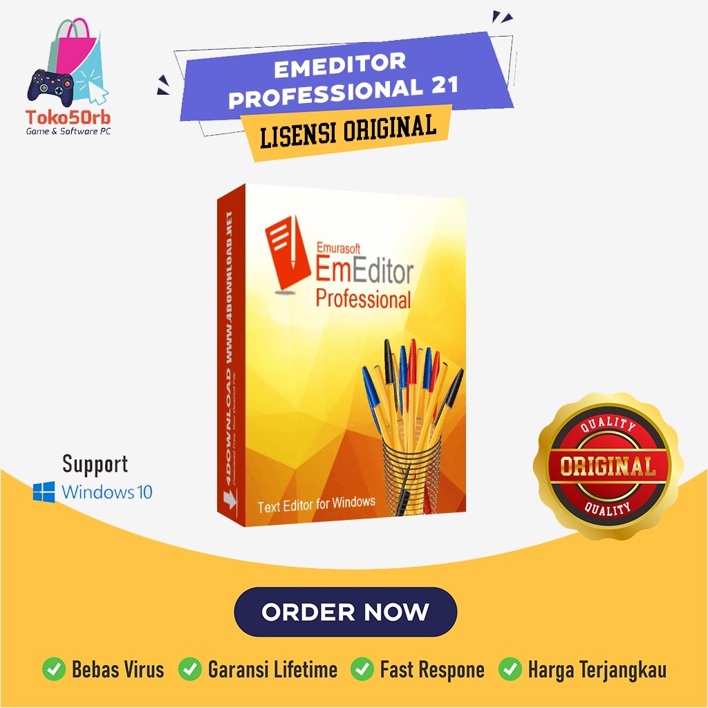 Jual Software Editor Teks: EmEditor Professional 2021 Lisensi ORIGINAL [Win] | Shopee Indonesia