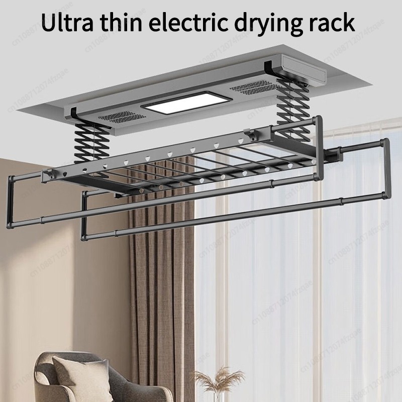 Jual Fully Automatic Foldable Clothes Drying Rack Ultra-thin Embedded ...