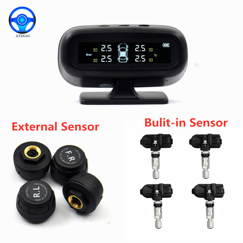 Jual 2021 Original Solar TPMS Car Tire Pressure Alarm Monitor System Display Intelligent ...