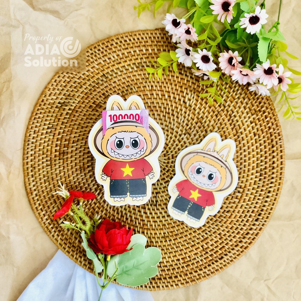 Jual AMPLOP 3D LABUBU BAJU MERAH BINTANG (isi 5 pcs) AMPLOP LEBARAN 3D ...