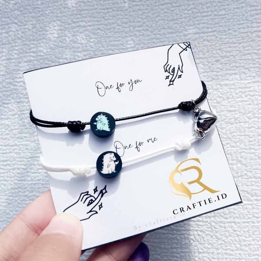 Jual Ng Accecoris Packing Pakai Box ||(2PCS)Gelang Dino Couple Magnet ...