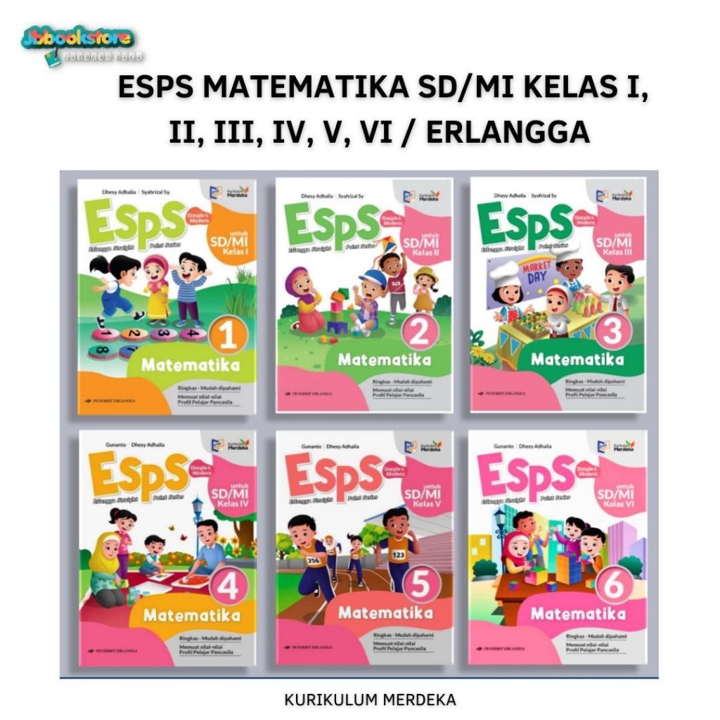 Jual ( COVER LAMA ) ESPS MATEMATIKA SD/MI KLS 1 2 3 4 5 6 / KURIKULUM MERDEKA - ERLANGGA - hesy ...