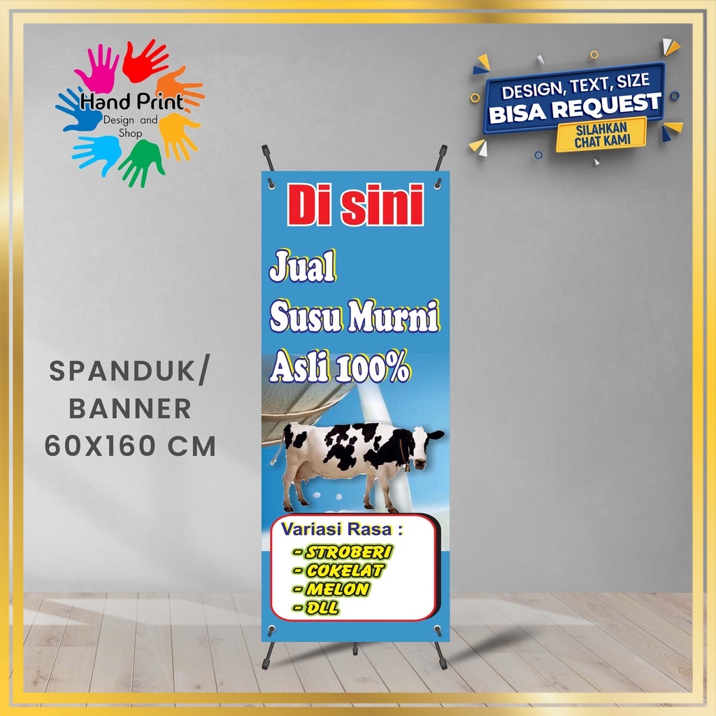 Jual SPANDUK / BANNER Susu Murni Susu Sapi Varian Rasa Warna Biru ...