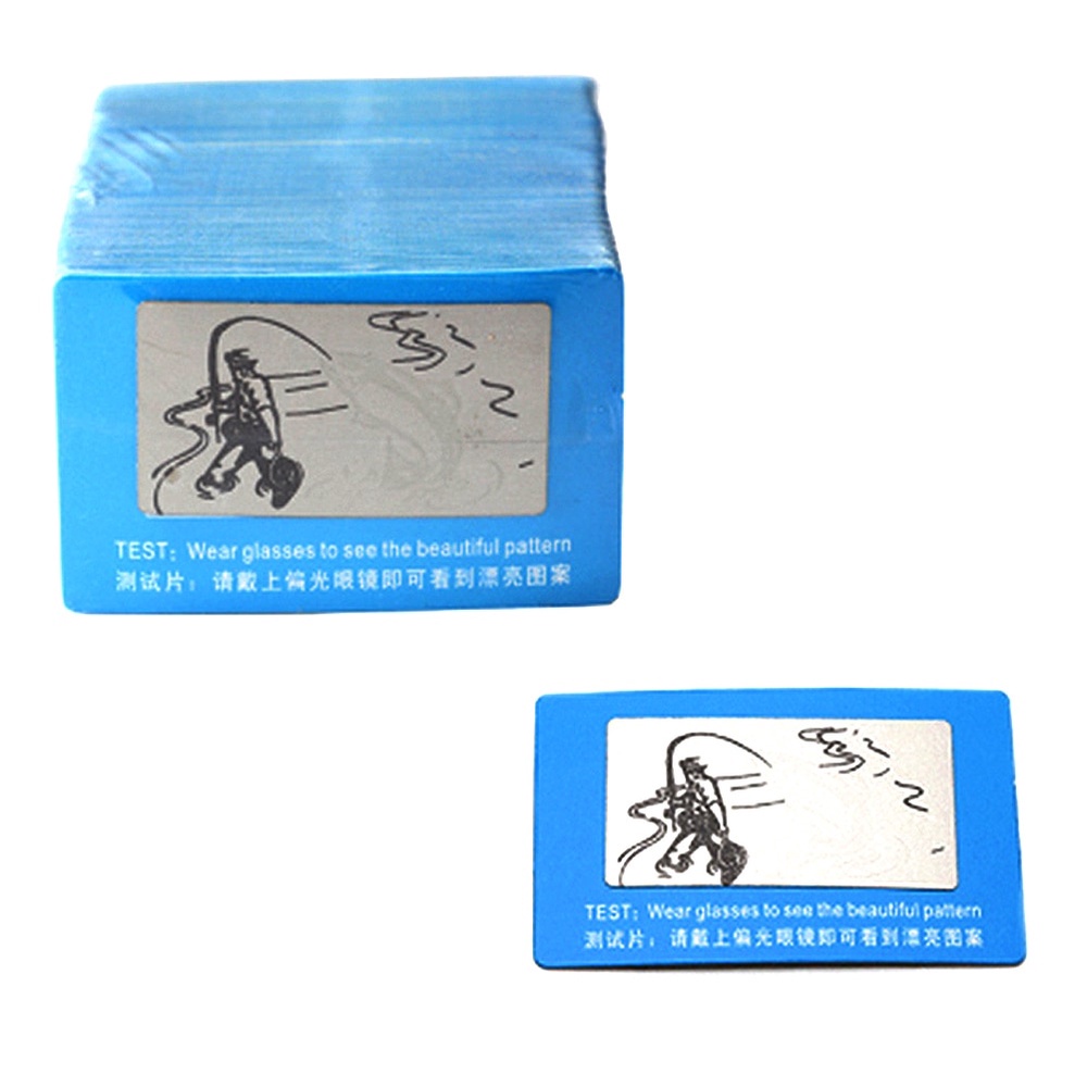 Jual test polarized lens test card polarized glasses text paper card ...