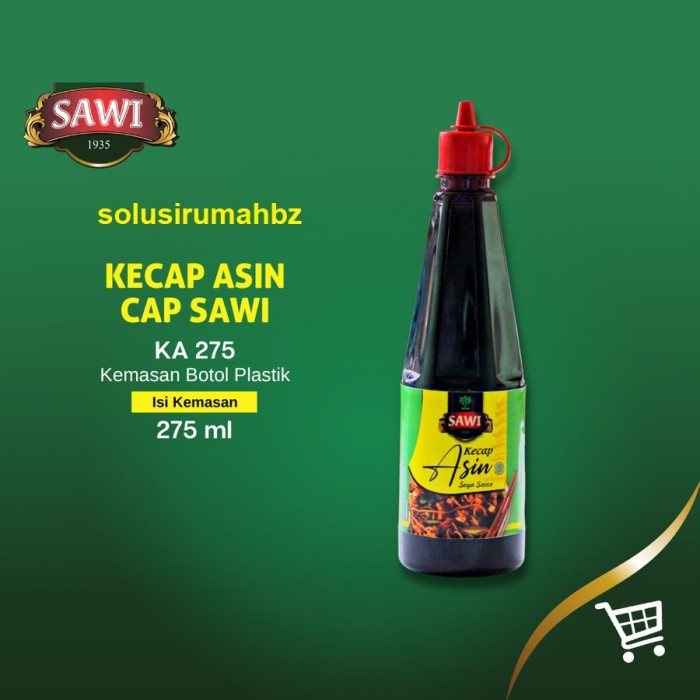 Jual kecap asin sawi botol 275ml plastik pet 275 ml botol besar alami ...