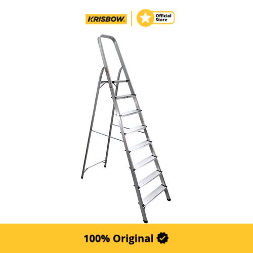 Jual Krisbow Ladder Tangga Aluminium Dengan Handle 8 Step 1.7 Mtr ...