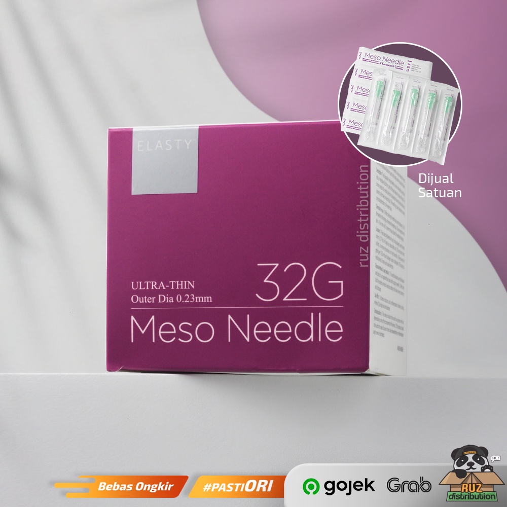Jual Elasty Meso Needle 32G 4mm Jarum Skinbooster Mesotherapy 32 G ...