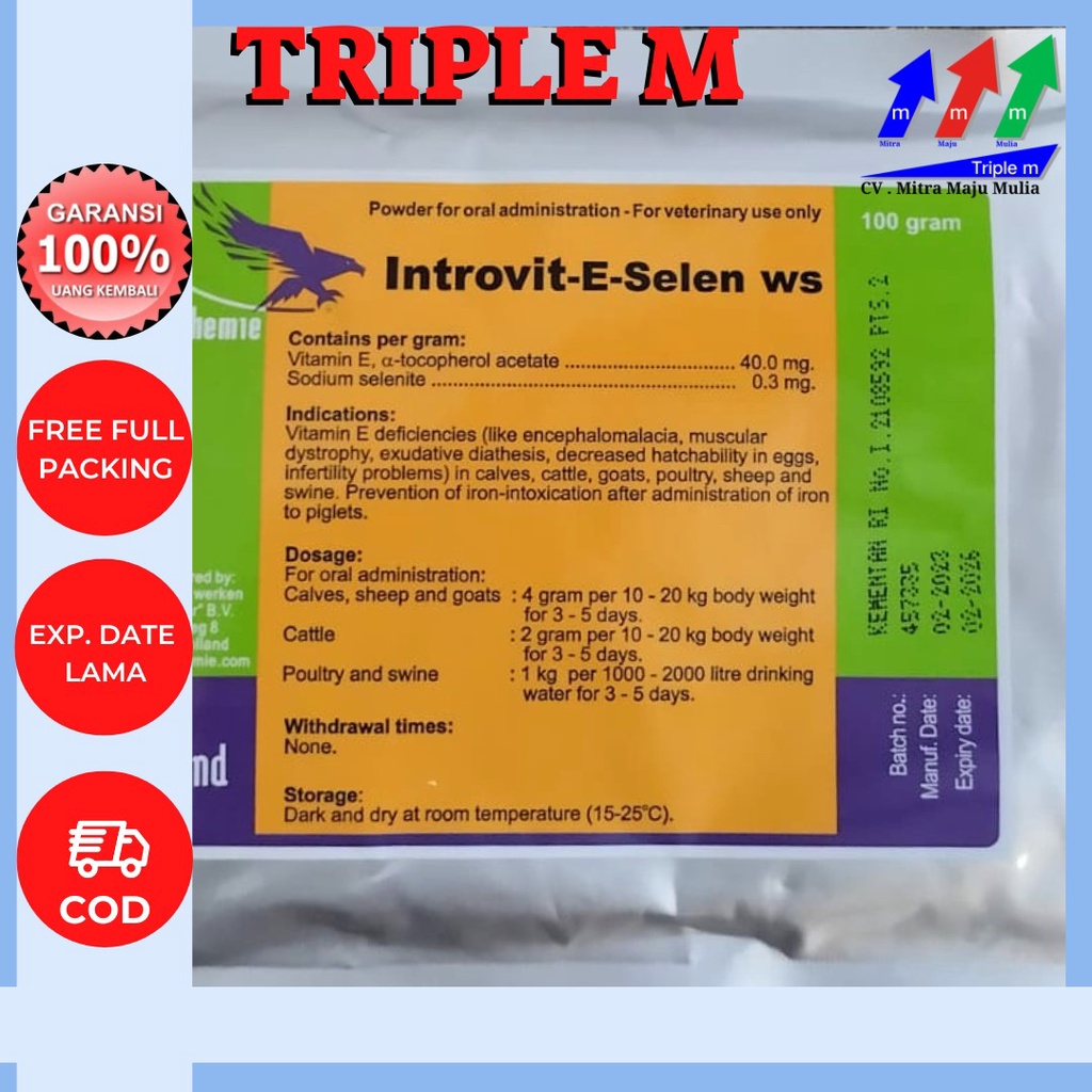 Jual Introvit E selen WS 100gram Vitamin Meningkatkan Fertilitas dan ...