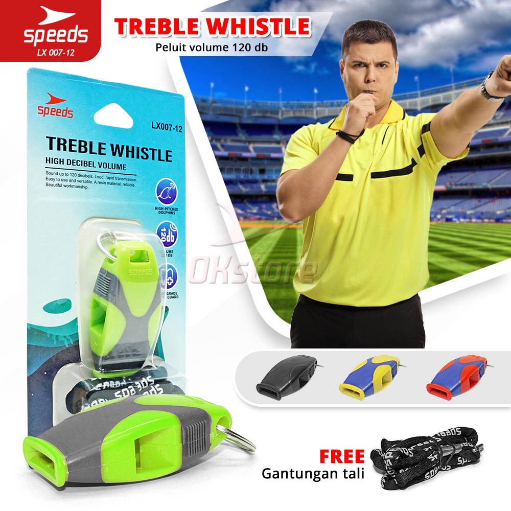 Jual SPEEDS Peluit Wasit Pluit Treble Whistle 120db + Lanyard Tali ...
