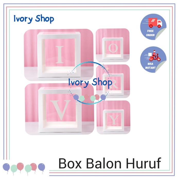 Jual Box Balon Mika Transparant Satuan DIY Kotak Transparant - Putih ...