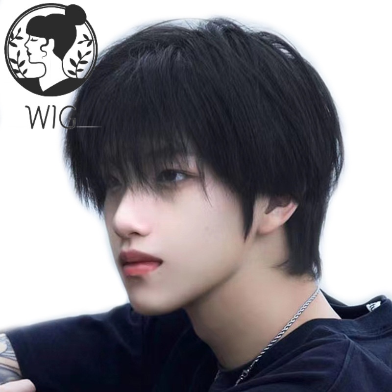 Jual Rambut pendek para pria wig, versi Korea, gaya rambut pria tampan ...
