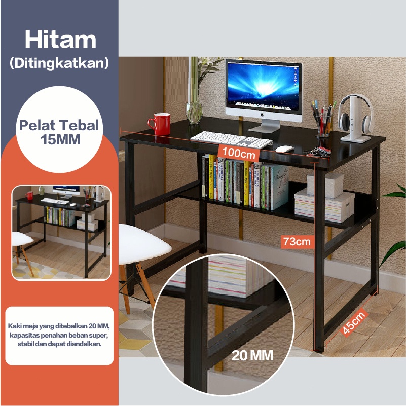 Jual PROMO AESTHETIC TERBARU TERMURAH SIMPLE MINIMALIS !! Meja Belajar ...