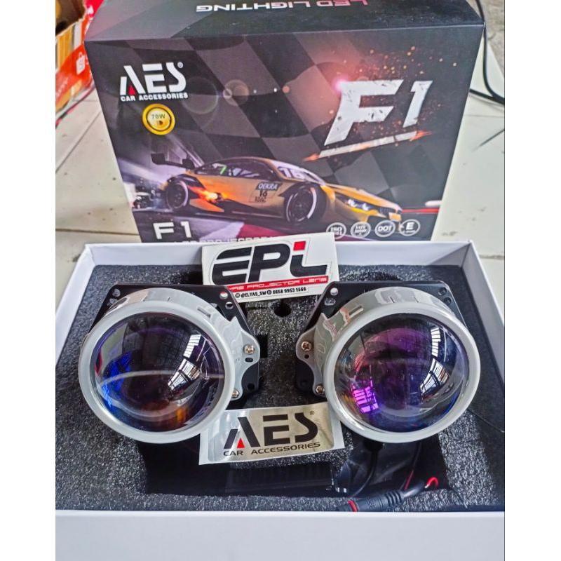 Jual Projie Proji Projector BILED AES F1 AES 3 Inchi Bluefirm Dual Chip ...