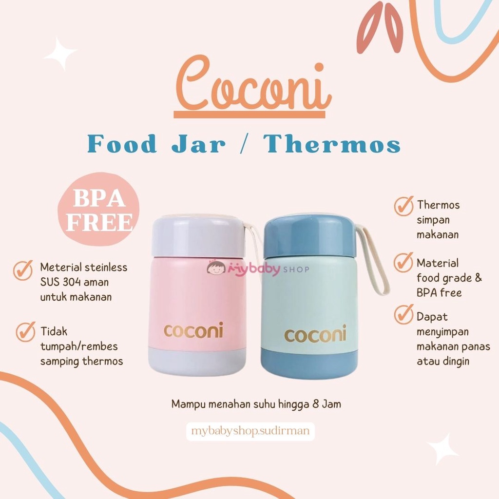 Jual COCONI Thermal Food Jar Thermos | Termos Makan Sup MPASI Anak Bayi ...
