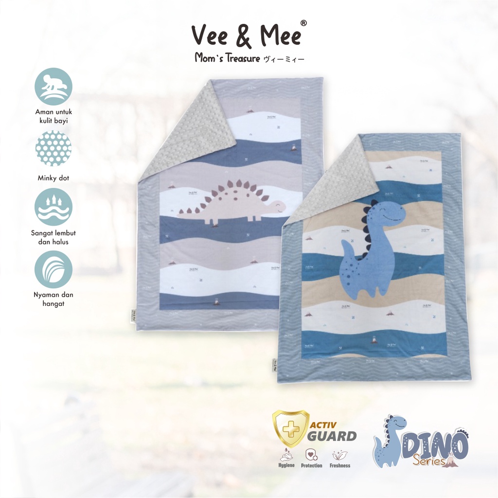 Jual Vee And Mee Baby Blanket Dino Series VMB5091 | Shopee Indonesia