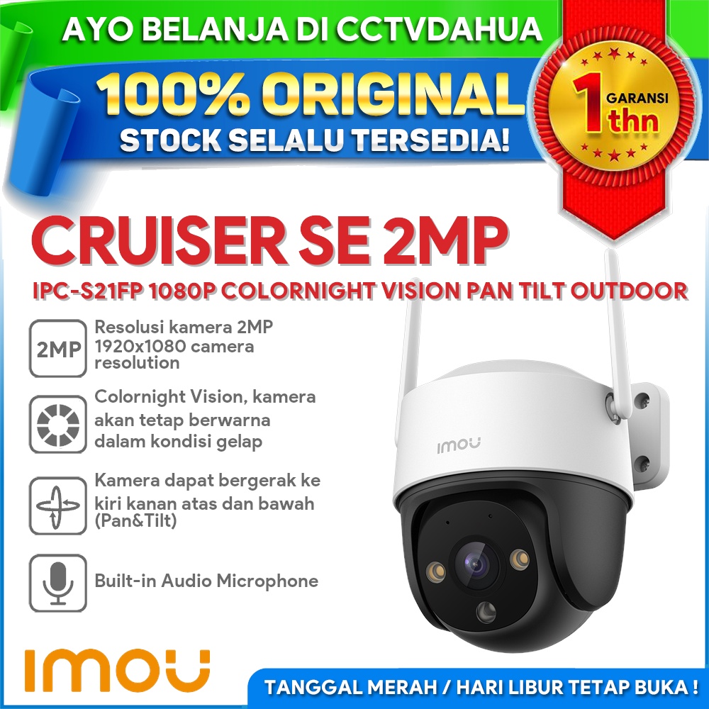 Jual IMOU CRUISER SE 2MP IPC-S21FP 1080P COLORNIGHT VISION PAN TILT ...