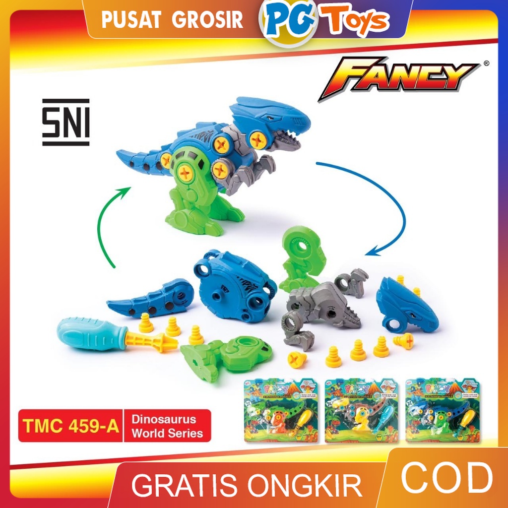 Jual PGTOYS - Mainan Anak Robot Dinosaurus Besar Fancy Rakit Bongkar ...