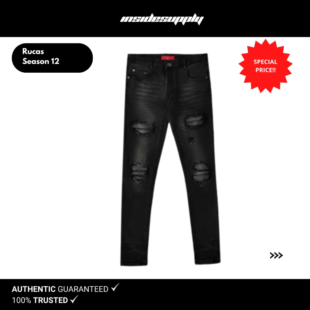 Jual CELANA RUCAS SEASON 12 BIKER JEANS ORIGINAL | Shopee Indonesia