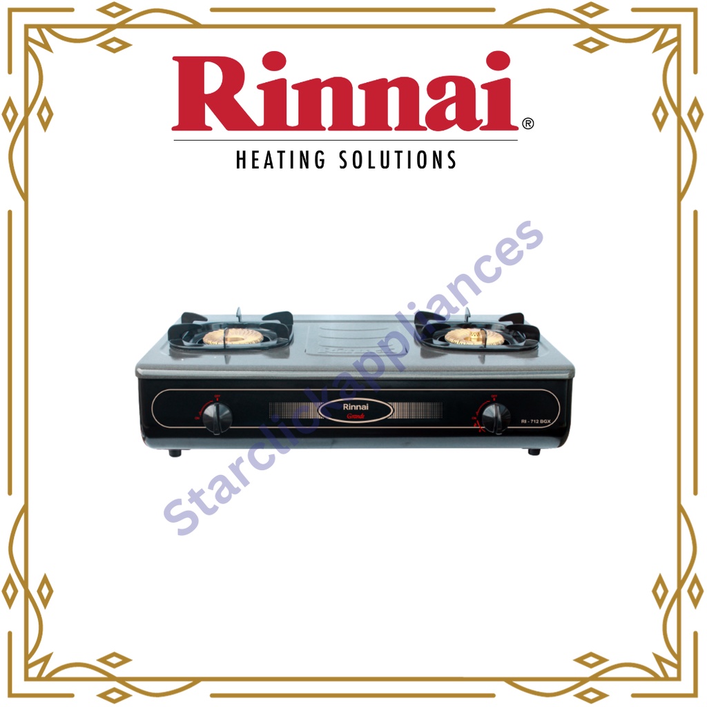 Jual RINNAI Kompor Gas 2 Tungku RI-712 BGX / RI 712 BGX / RI712BGX ...