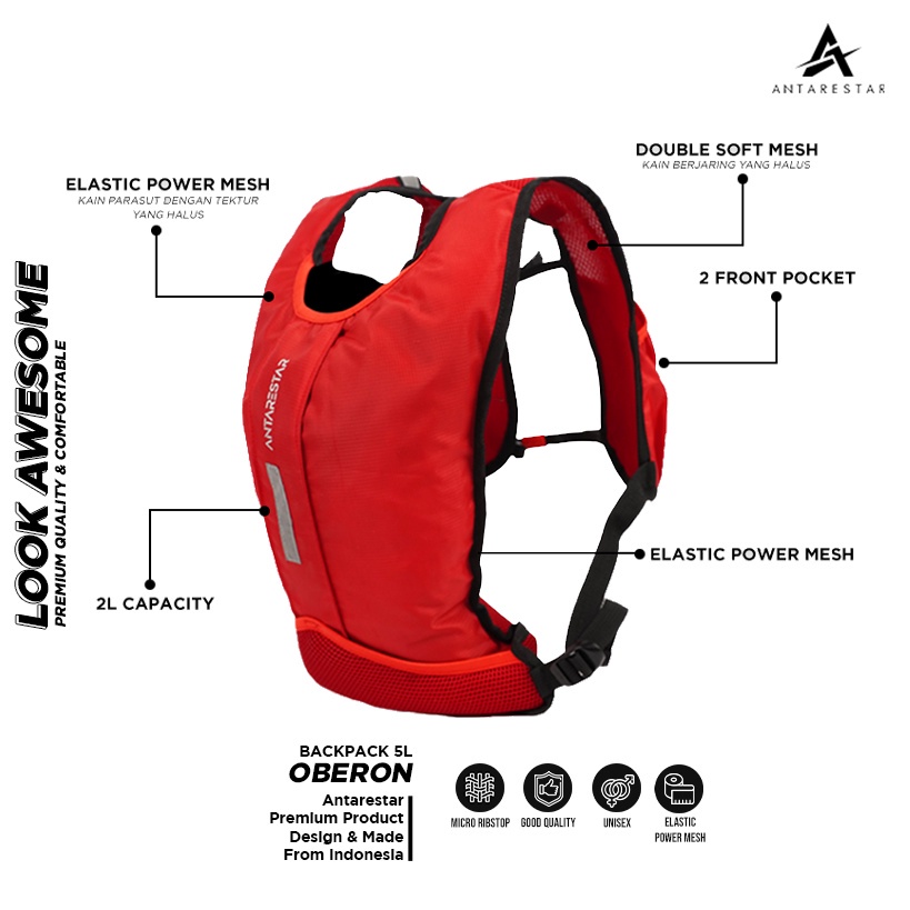 Jual TGJ71 ANTARESTAR Official - Rompi Vest Oberon Trail Running Tas ...
