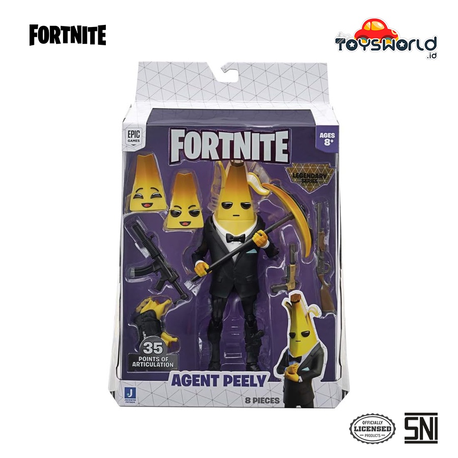 Jual Fortnite 1 Figure Pack 6in Legendary Series Agent Peely - Mainan ...