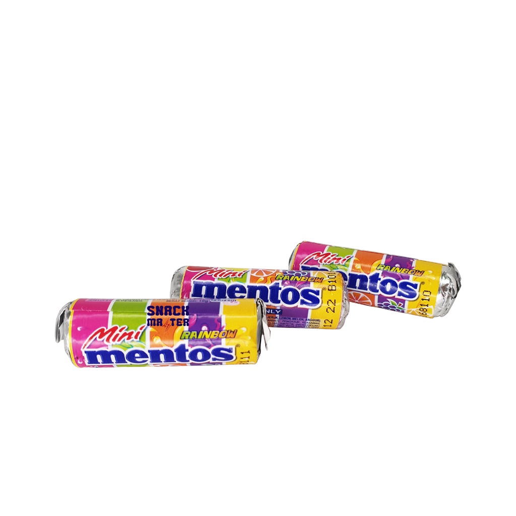 Jual Mentos Mini Roll Rainbow - Netto 10 gr. | Shopee Indonesia