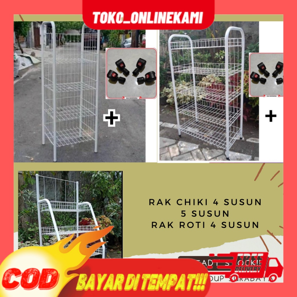 Jual Rak Chiki Roda/Rak Display/Keranjang Chiki/Rak Jajan/Rak Serbaguna ...