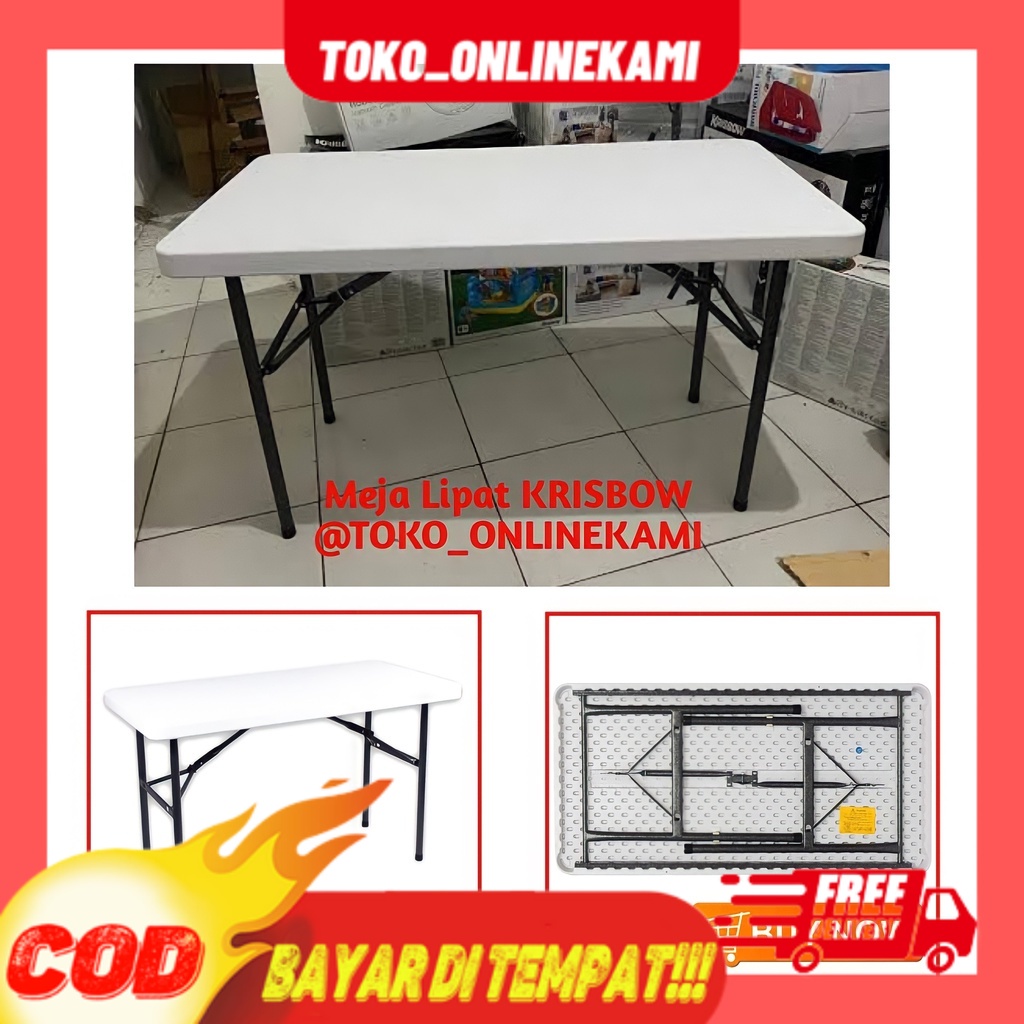 Jual ACE Krisbow Meja Makan Lipat Persegi Panjang/Meja Lipat/Krisbow ...