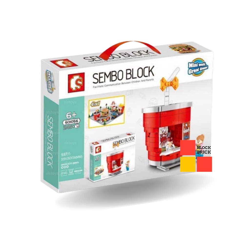 Jual Mainan Brick SEMBO BLOCK 601056 COCA COLA SHOP | Shopee Indonesia