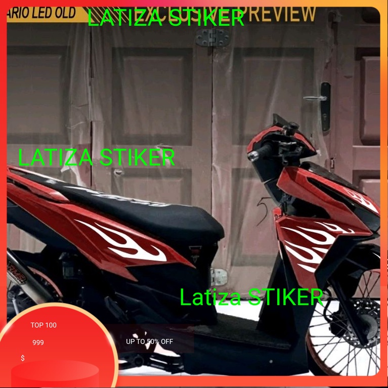 Jual STIKER V12 CUTTING STICKER STRIPING VARIO 125-150 LED NEW DESIGN ...