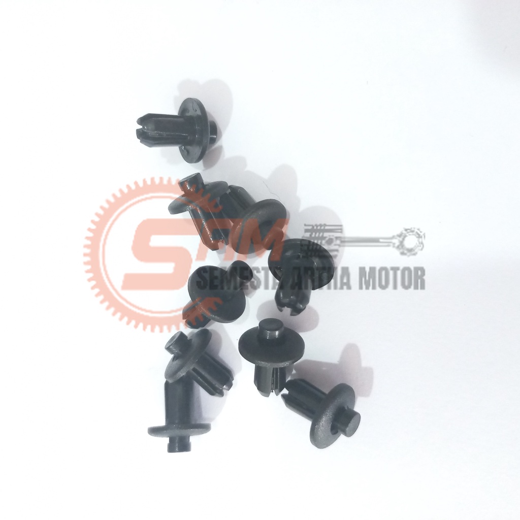 Jual Baut Kancing Klip 6mm Nmax CBR Ninja Rivet Body Plastik Hitam ...