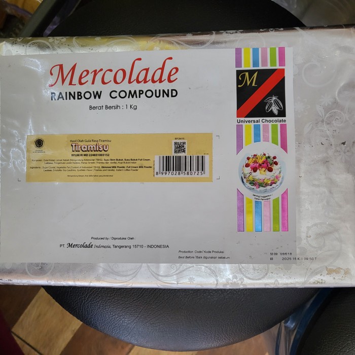 Jual MERCOLADE TIRAMISU RAINBOW COMPOUND 1 KG | Shopee Indonesia