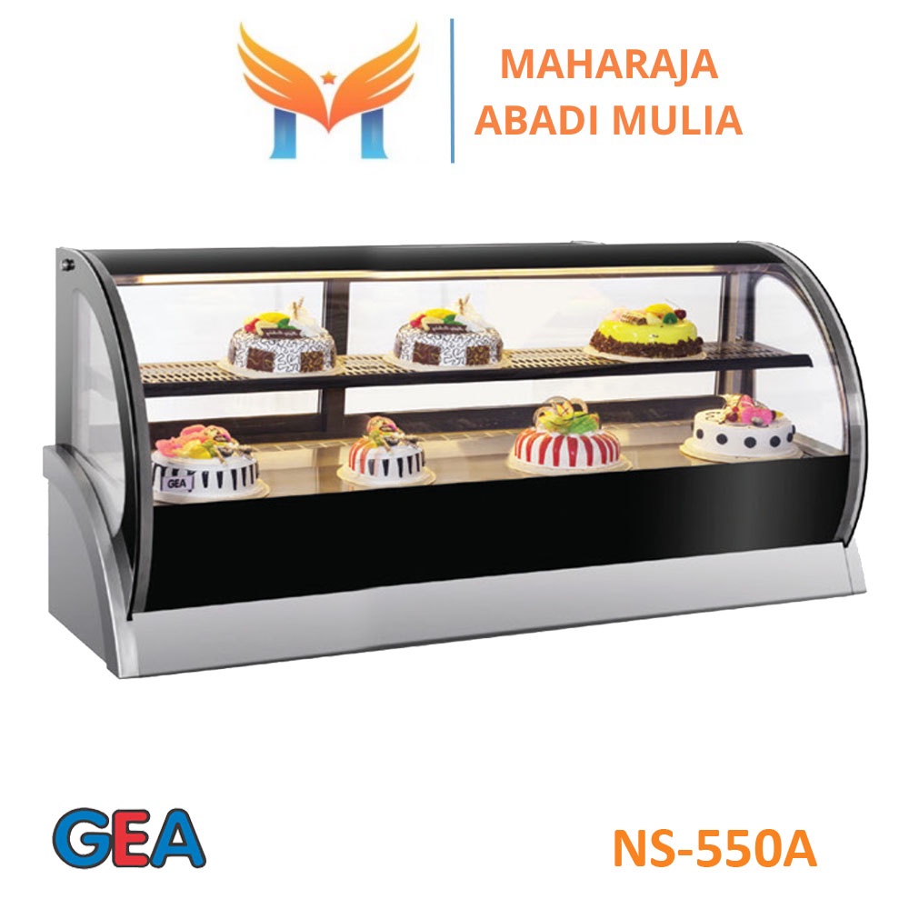 Jual Showcase Kue Gea Ns-550a Counter Top Cake Showcase Kapasitas 200 ...